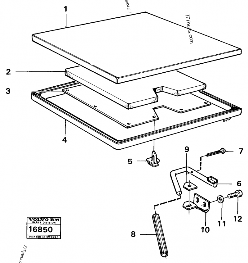 VOE 4929810 Roof Hatch - 4929810 - Volvo spare part | 777parts.com