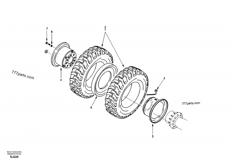 SA 1030-33080 Tire - 103033080 - Volvo spare part | 777parts.com