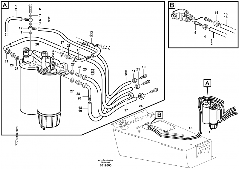 VOE 1075552 Nipple - 1075552 - Volvo spare part | 777parts.com