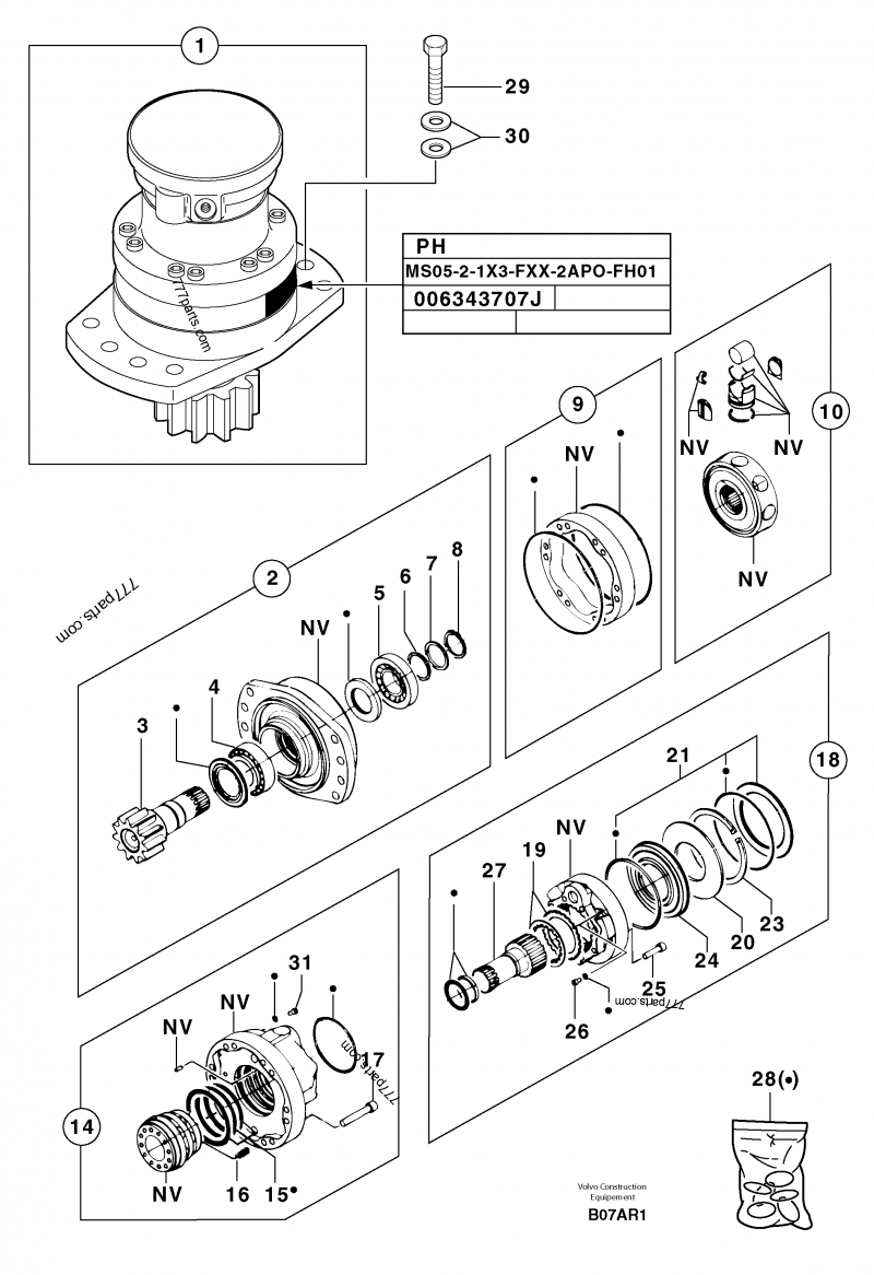 PJ 7412461 Shims (kit) - 7412461 - Volvo spare part | 777parts.com
