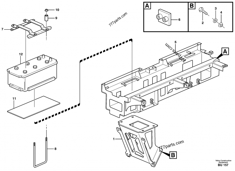 VOE 8158063 Battery - 8158063 - Volvo spare part | 777parts.com