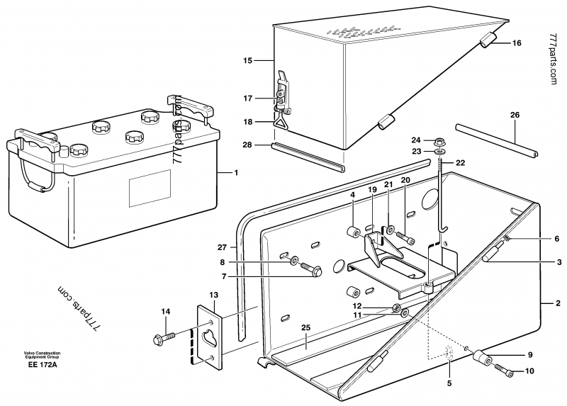 VOE 8158063 Battery - 8158063 - Volvo spare part | 777parts.com