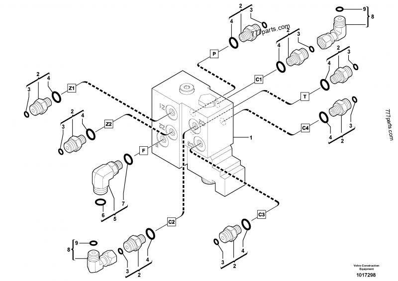 VOE 935082 Nipple - 935082 - Volvo spare part | 777parts.com