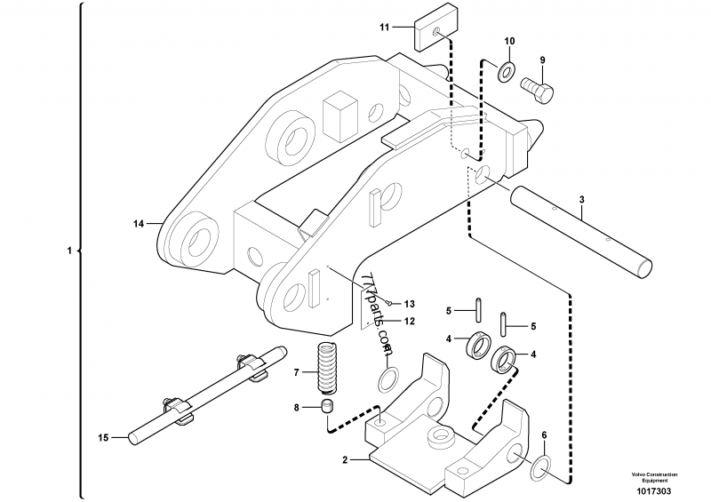 VOE 951981 Spring Pin - 951981 - Volvo spare part | 777parts.com