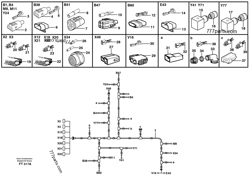 VOE 973119 Cable terminal - 973119 - Volvo spare part | 777parts.com