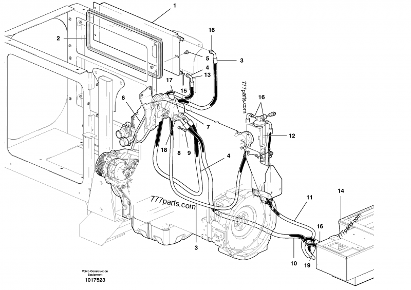 VOE 977525 V-belt - 977525 - Volvo spare part | 777parts.com
