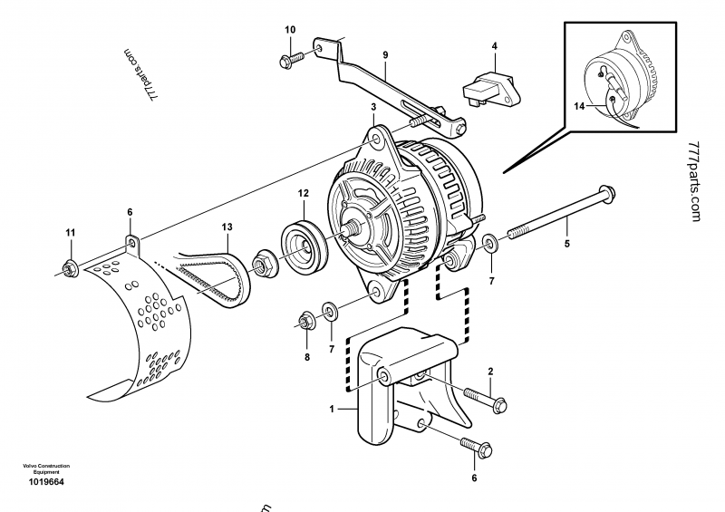 VOE 978710 V-belt - 978710 - Volvo spare part | 777parts.com