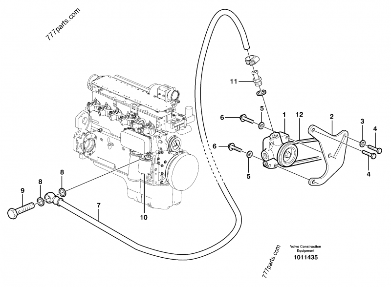 VOE 978710 V-belt - 978710 - Volvo spare part | 777parts.com