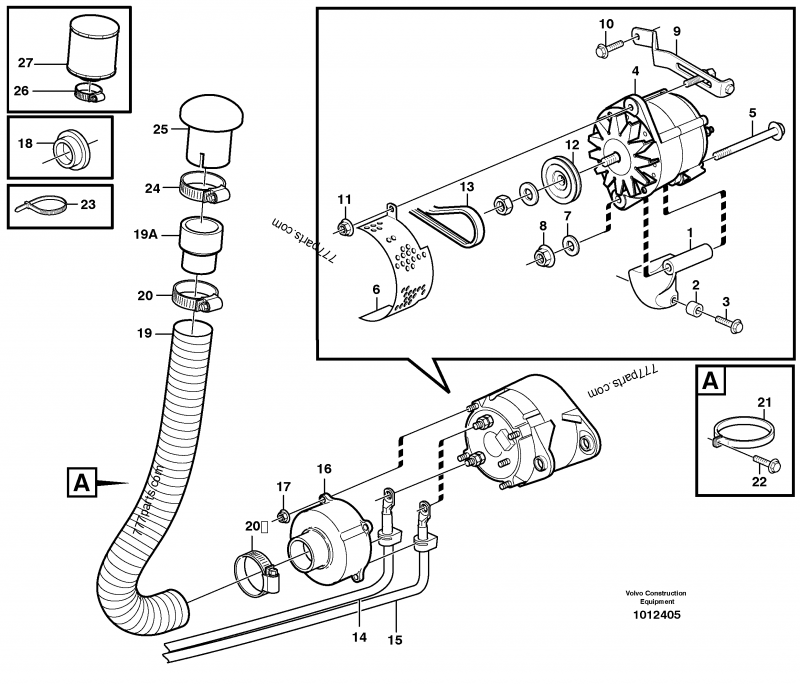 VOE 978710 V-belt - 978710 - Volvo spare part | 777parts.com
