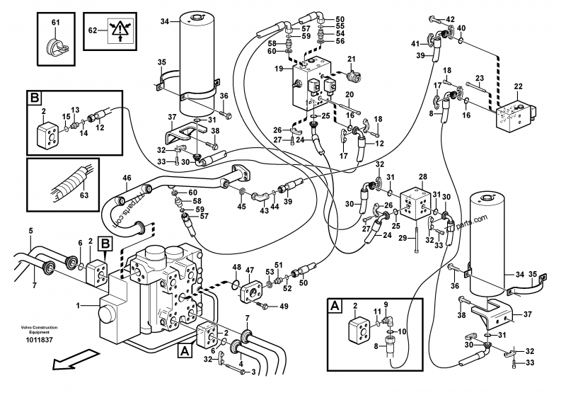 VOE 990736 O-ring - 990736 - Volvo spare part | 777parts.com