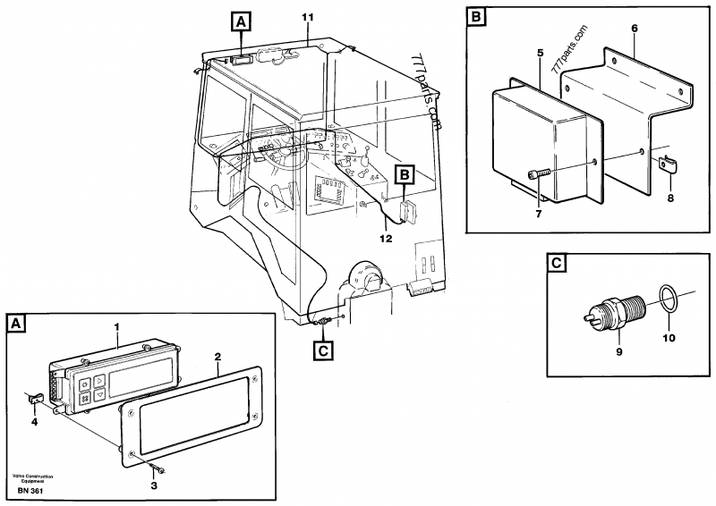 VOE 11042104 Display Panel - 11042104 - Volvo spare part | 777parts.com