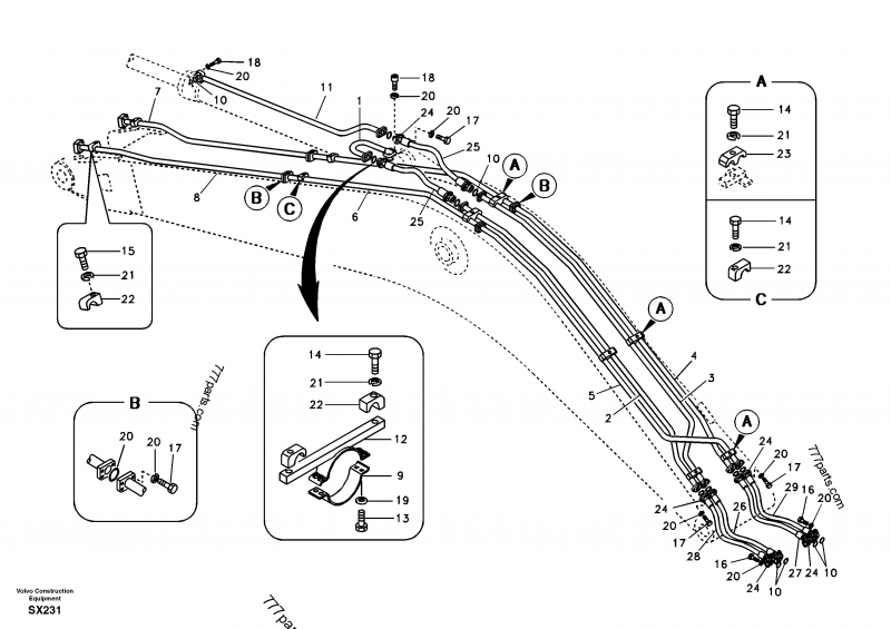 VOE 14501867 Pipe - 14501867 - Volvo spare part | 777parts.com